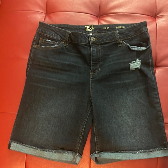 True Craft | Shorts | Long Dark Denim Shorts | Poshmark